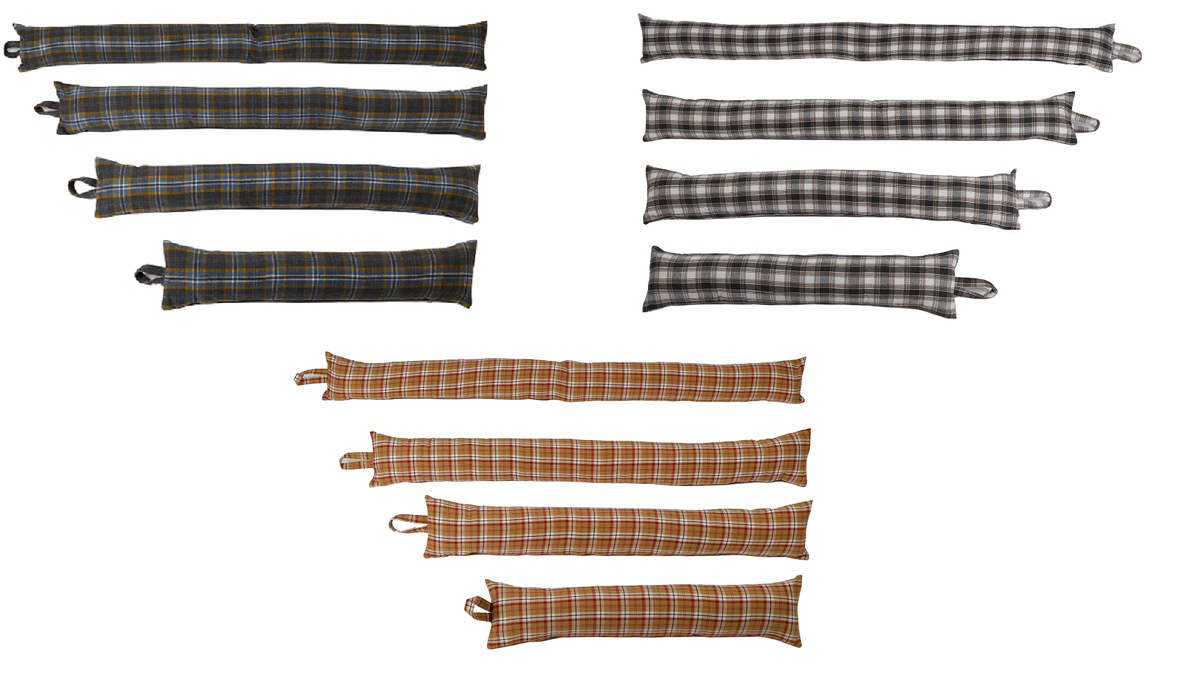 Poly Wool Checked Fabric Draught Excluder (3 Colours) – Classic Home Store