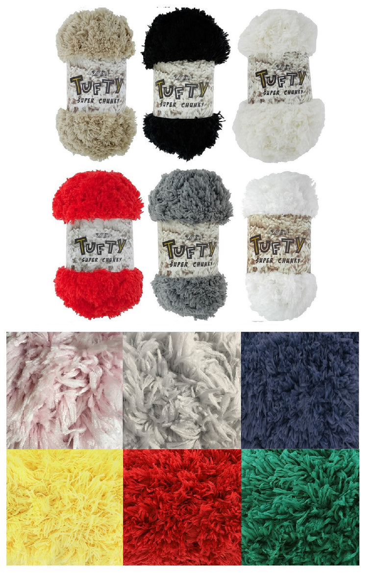 King Cole Tufty Super Chunky Knitting Yarn 100% Polyester Soft Wool 1 ...