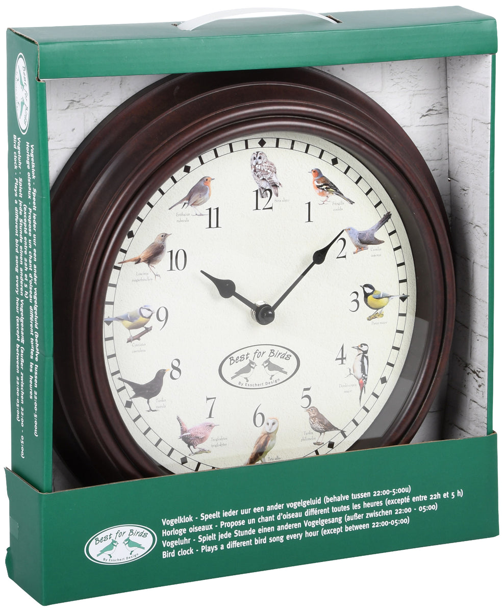 Fallen Fruits Bird Song Chiming Wall Clock (Hourly Sounds) – Classic ...
