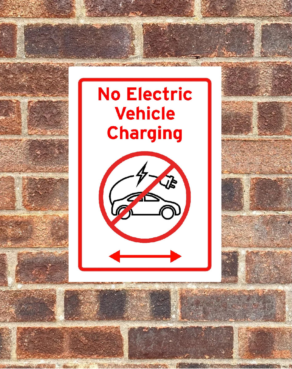 No Electric Vehicles Charging Red EV Car Sign – Classic Home Store